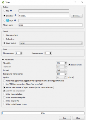 Create a ESRI Satellite mbtiles base map with QGIS and QTiles ...